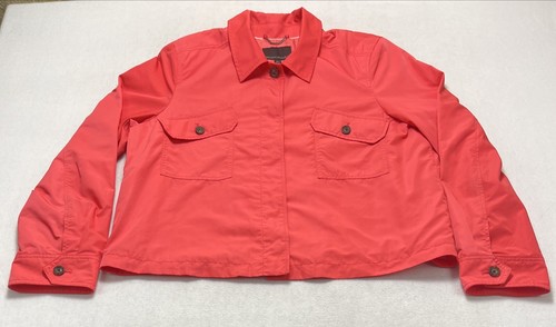 Banana Republic Coral Cropped Lined Jacket Women’s XL | eBay