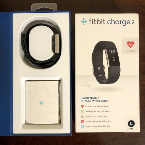 Fitbit Charge 2 FB407 Fitness Tracker Heart Rate Monitor New Band, Box ...