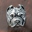 Retro Pitbull Pit Bull Dog 316L Stainless Steel Mens Biker Rocker Punk ...