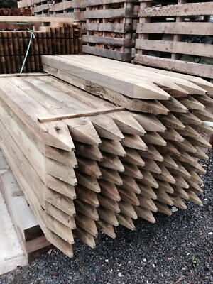 1.8m Pointed Fence Post 125x75 (5x3) Stake, stock horse fencing, timber ...