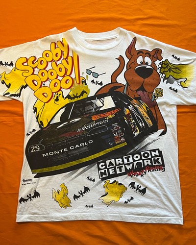 vintage scooby doo wacky racing double sided all over print XL single ...
