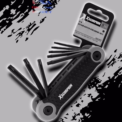 8pc High Quality Folding Hex Key TORX STAR Fold-up Allen Wrench Set ...
