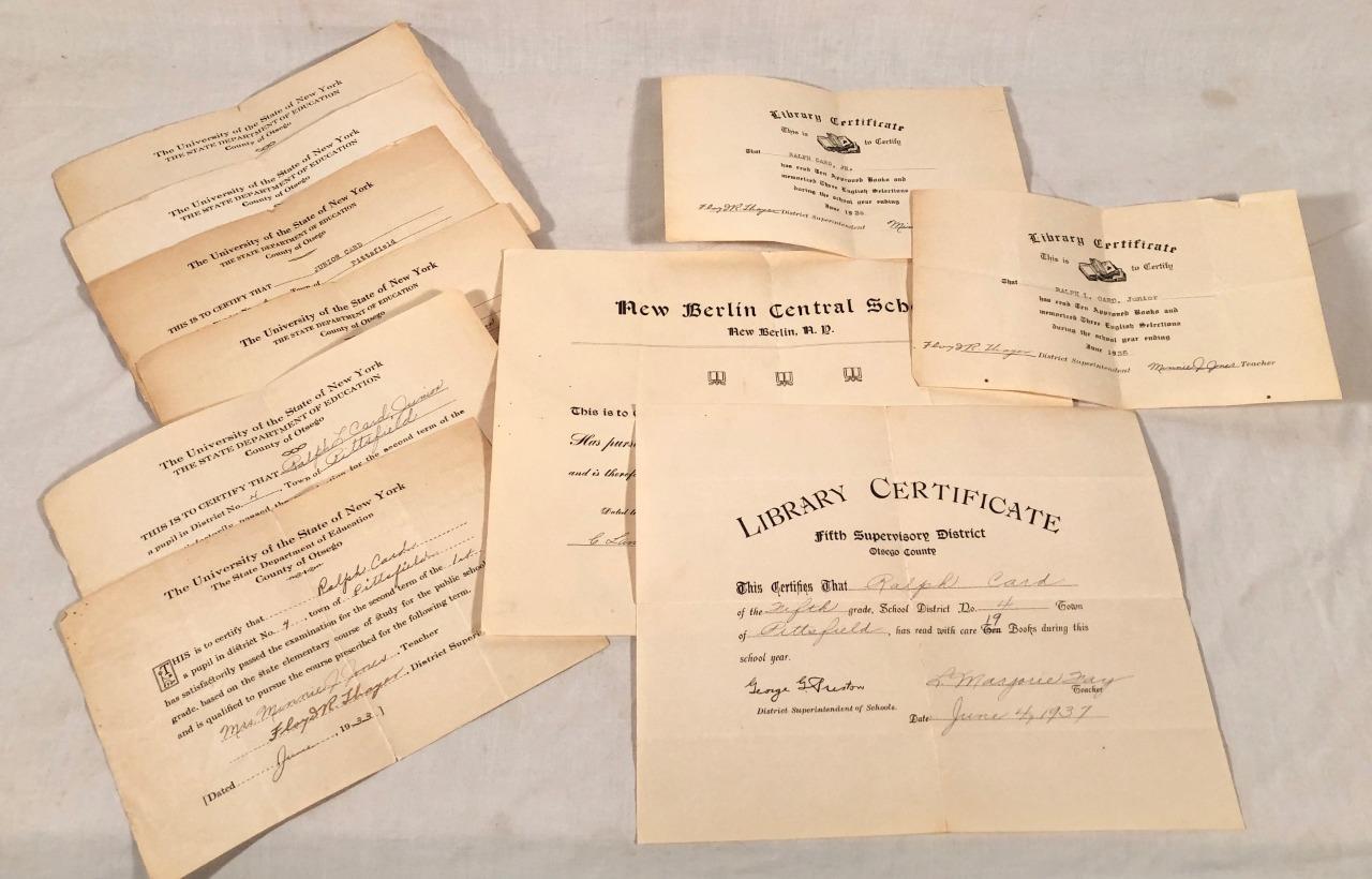 ANTIQUE 1930S SCHOOL PAPERS NEW BERLIN NEW YORK COUTY OF OTSEGO | eBay