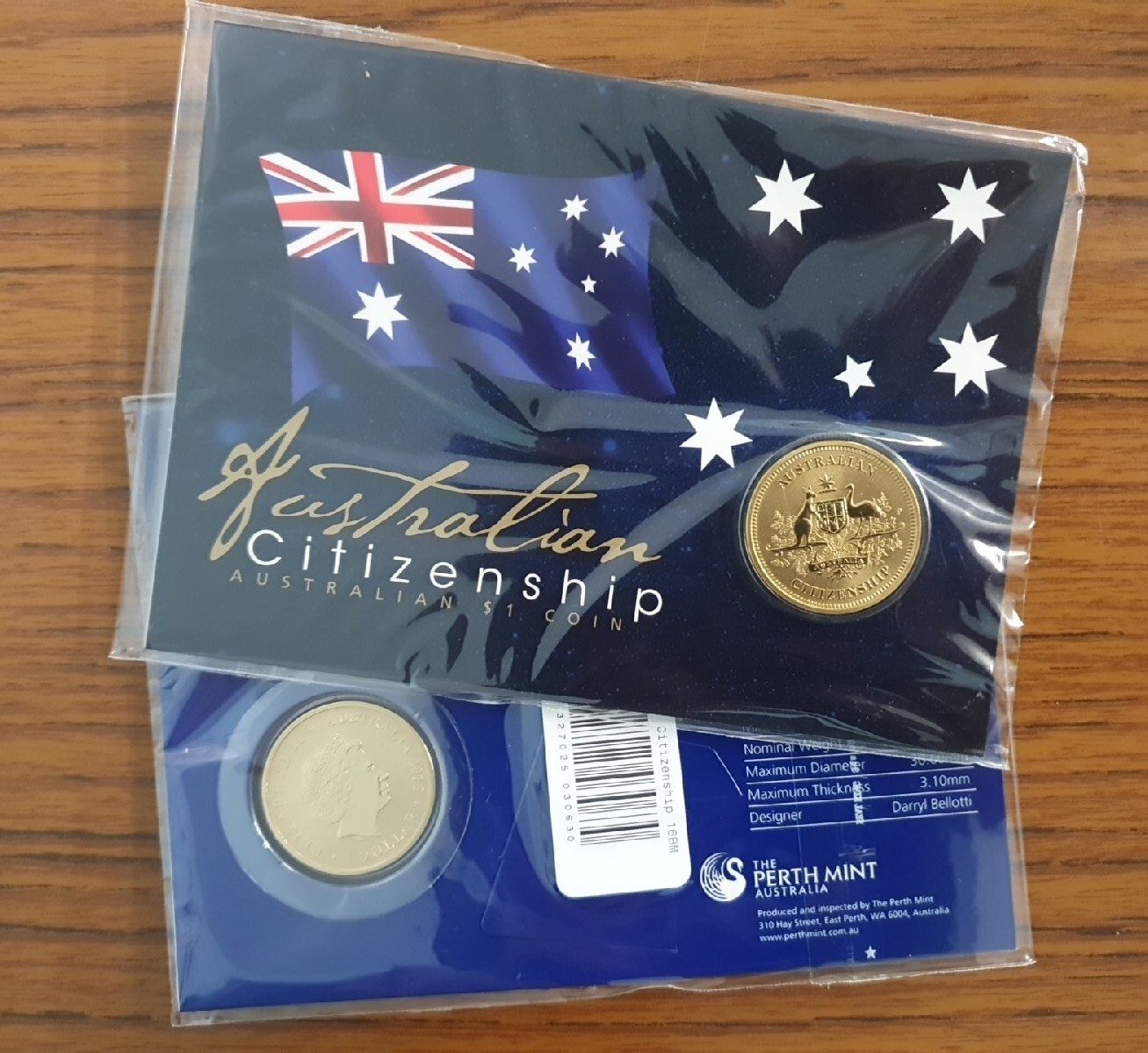 2016 Australia Perth Mint $1 Australian Citizenship Uncirculated Carded ...