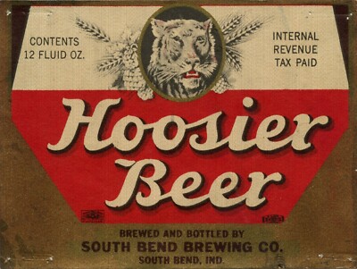 Hoosier Beer Label 9" x 12" Metal Sign | eBay