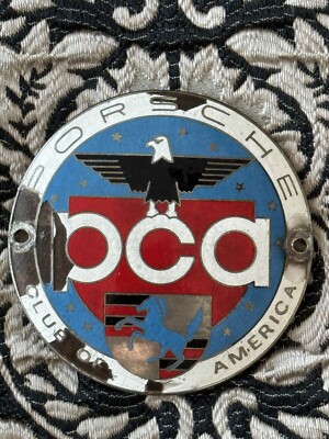 Vintage PCA Porsche Club Of America USA Grill Radiator Badge VERY RARE ...