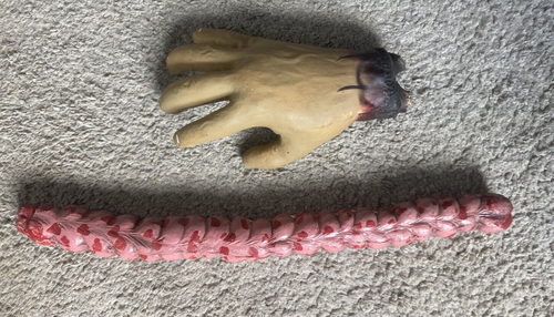 Fake SEVERED HAND AND LARGE INTESTINE Rubber Halloween Props/ Decor | eBay