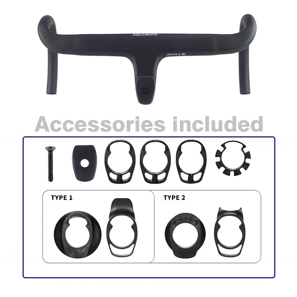 Carbon Road Bike Handlebar Internal Cable Integrated Drop Bar with ...