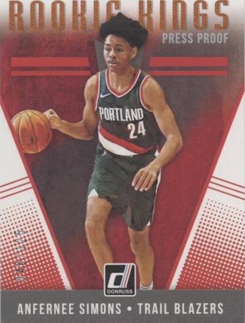 2018-19 Panini Donruss - Rookie Kings Anfernee Simons #12 Press Proof ...