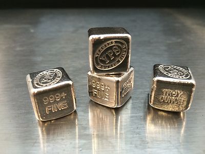 1 oz Hand Poured 999 Silver Bullion Bar "Cube" by YPS - Yeager's Poured ...