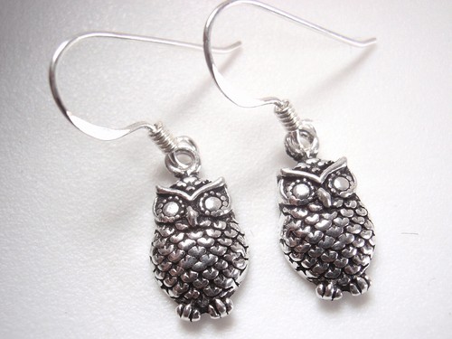 Small Owls 925 Sterling Silver Dangle Earrings owl | eBay
