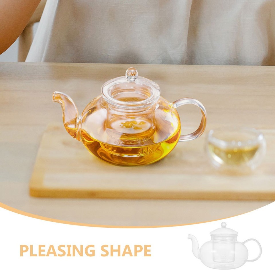 Tea Pots for Loose Glass Kettles Clear with Infuser Steeping Teapot ...