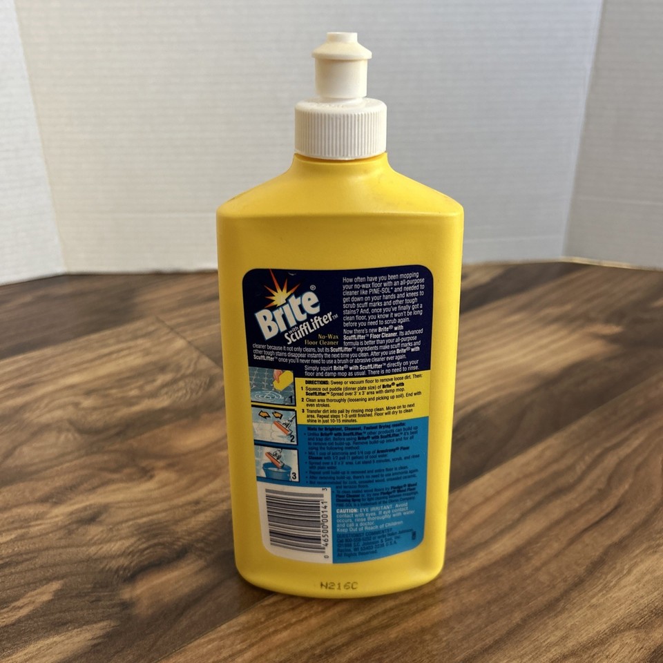 VTG 1998 Brite Floor Cleaner W/ScuffLifter SC Johnson No Wax Floors ~75 ...