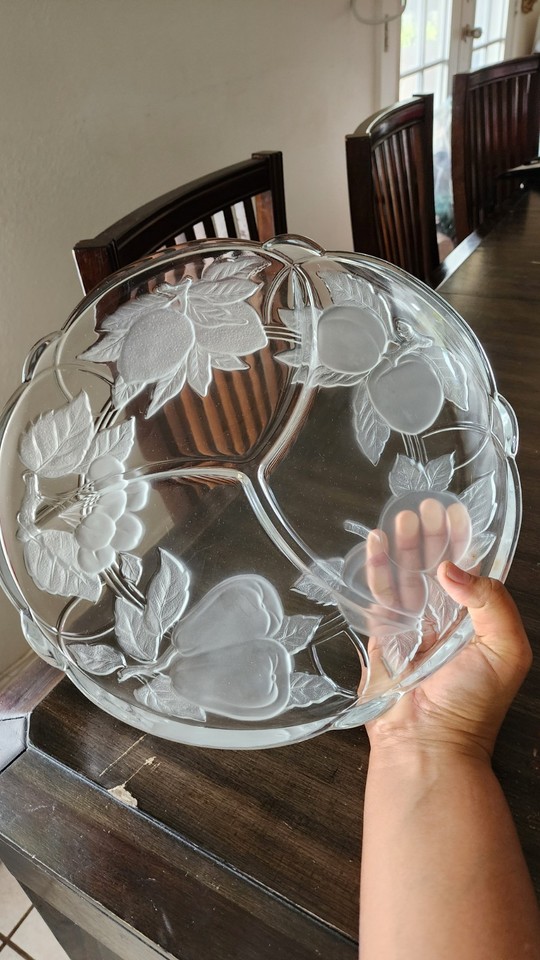 Sango Serveware 3 Part Glass Platter Victoria & Beale Forbidden Fruit ...