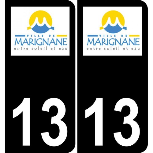 13 Marignane logo autocollant plaque immatriculation auto ville sticker ...