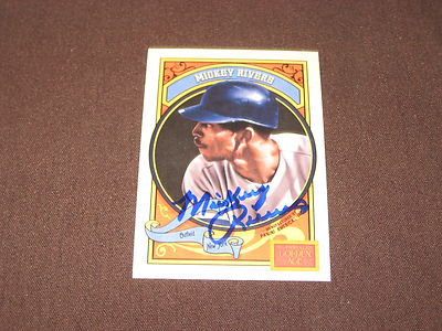 YANKEE LEGEND MICKEY RIVERS AUTOGRAPH BASEBALL CARD W/COA | eBay