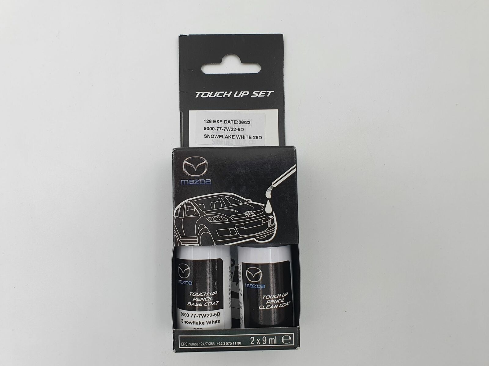 Genuine Mazda Snowflake White 25D OEM part touch-up brush kit | eBay