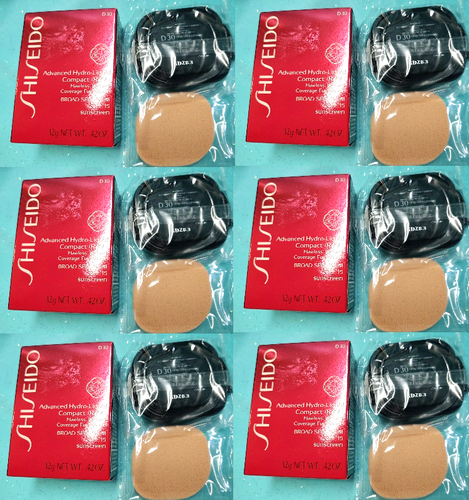 6PK Shiseido Advanced HYDRO LIQUID COMPACT REFILL Foundation D30 Very ...