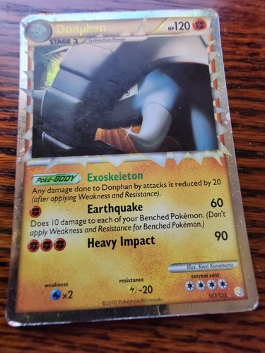 PL! Donphan Prime Pokemon Ultra Rare Holo Card HeartGold SoulSilver 107 ...