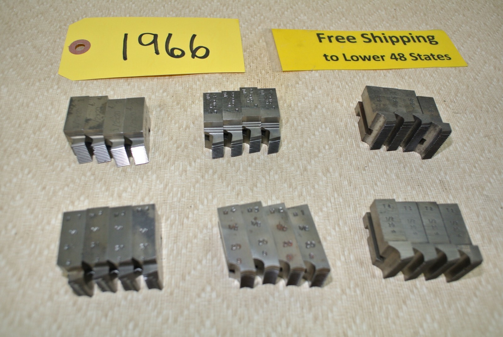 (6 sets) 1/2-20 TPI Threading Inserts f/Geometric 3/4 D-HEAD Machine ...