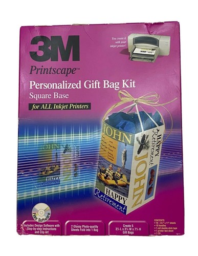 3M Printscape Personalized Square Gift Bag Inkjet Printer Kit for sale ...