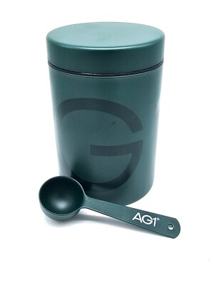 Ag1 Green Metal Canister With Screw On Lid And Scoop | eBay
