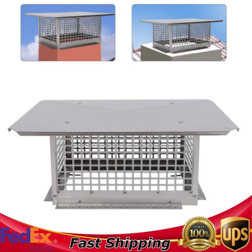 Chimney Cap, 17" x 29" Flue Caps, 304 Stainless Steel Chimney Cover ...