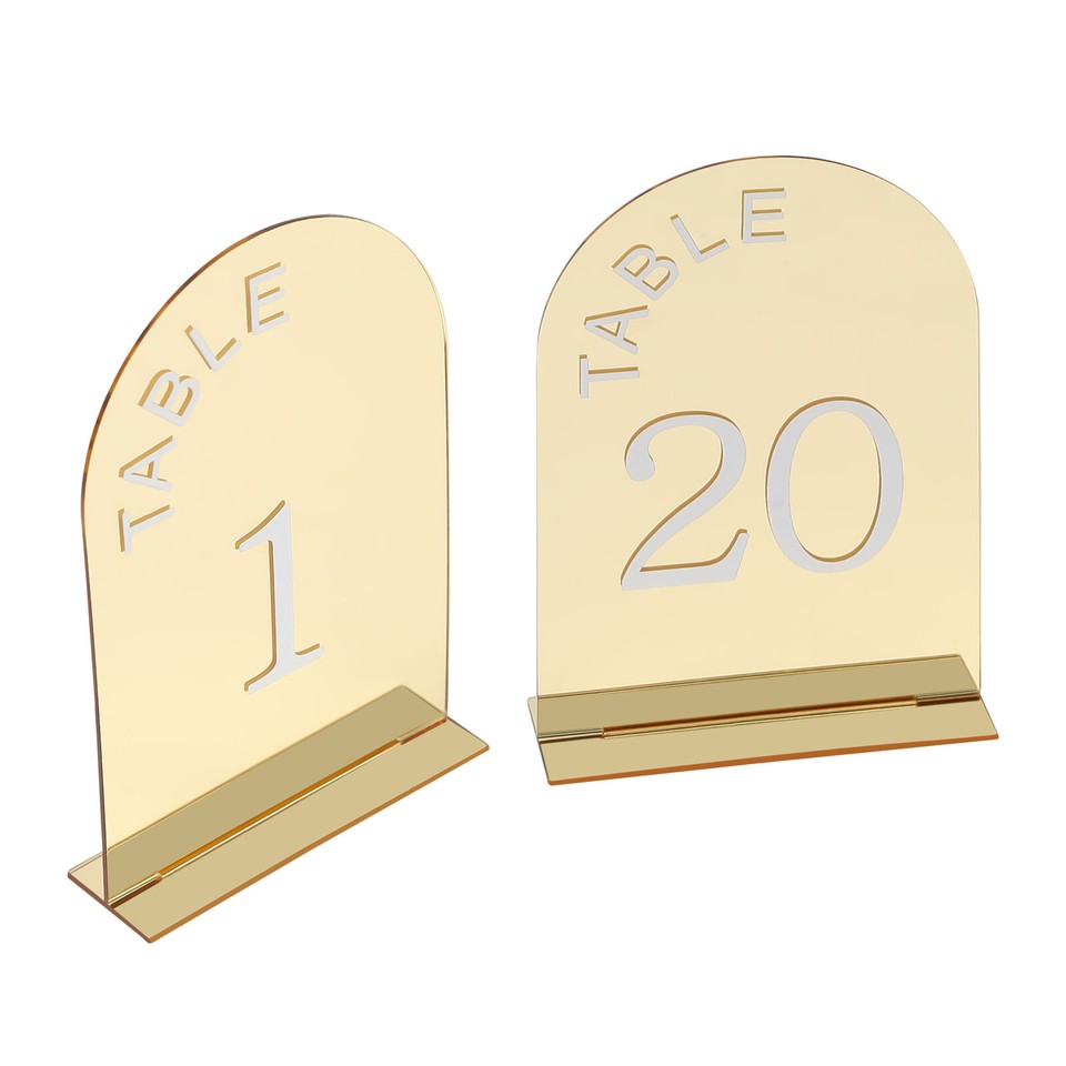 20 Pcs Wedding Table Numbers Mirror Acrylic Table Number Table Sign ...