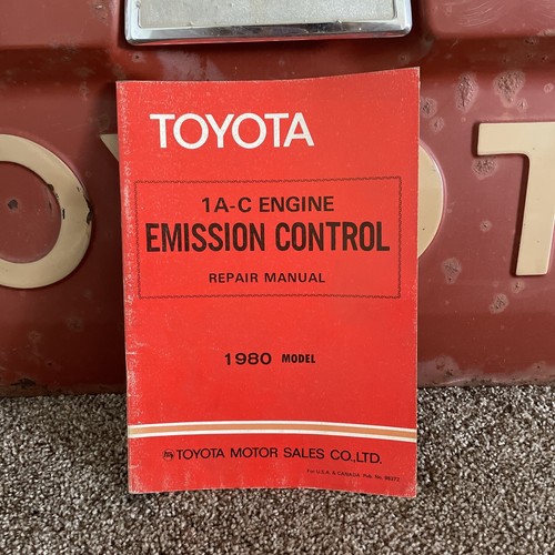 1980 Toyota 1A-C Engine Emission Control Repair Manual Corolla Tercel ...