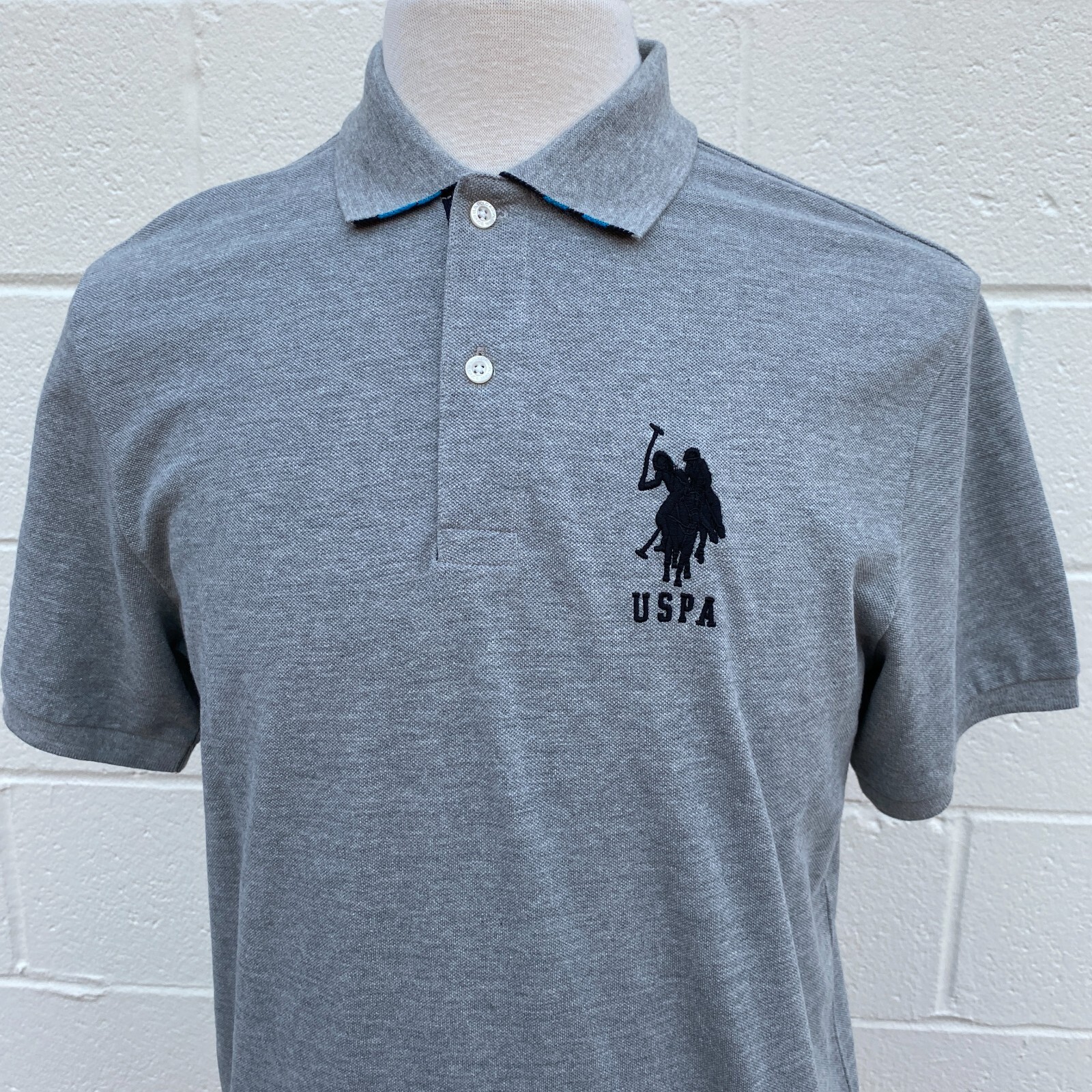 US POLO ASSN. Shirt Adult M Medium Short Sleeve New w/ Tags Gray USPA ...