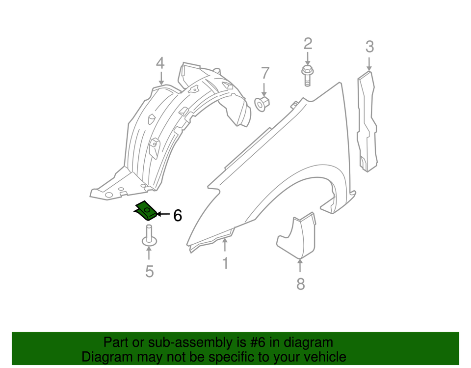 Genuine Nissan Fender Liner Clip 01553-05233 | eBay