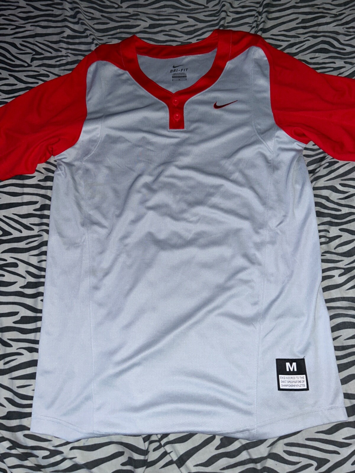 Nike Batting Practice Baseball Jersey II Men's Medium Gray 2 Button ...