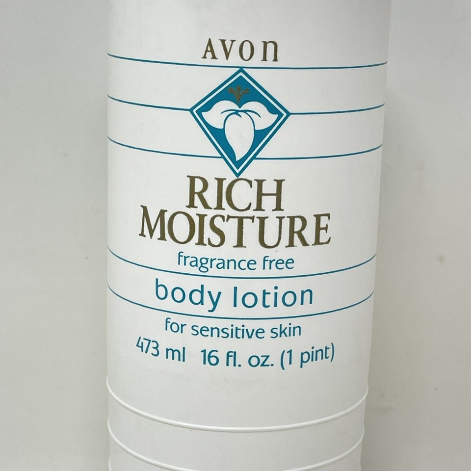 Avon Rich Moisture Body Lotion Sensitive Skin 16 FL OZ Rare Fragrance ...