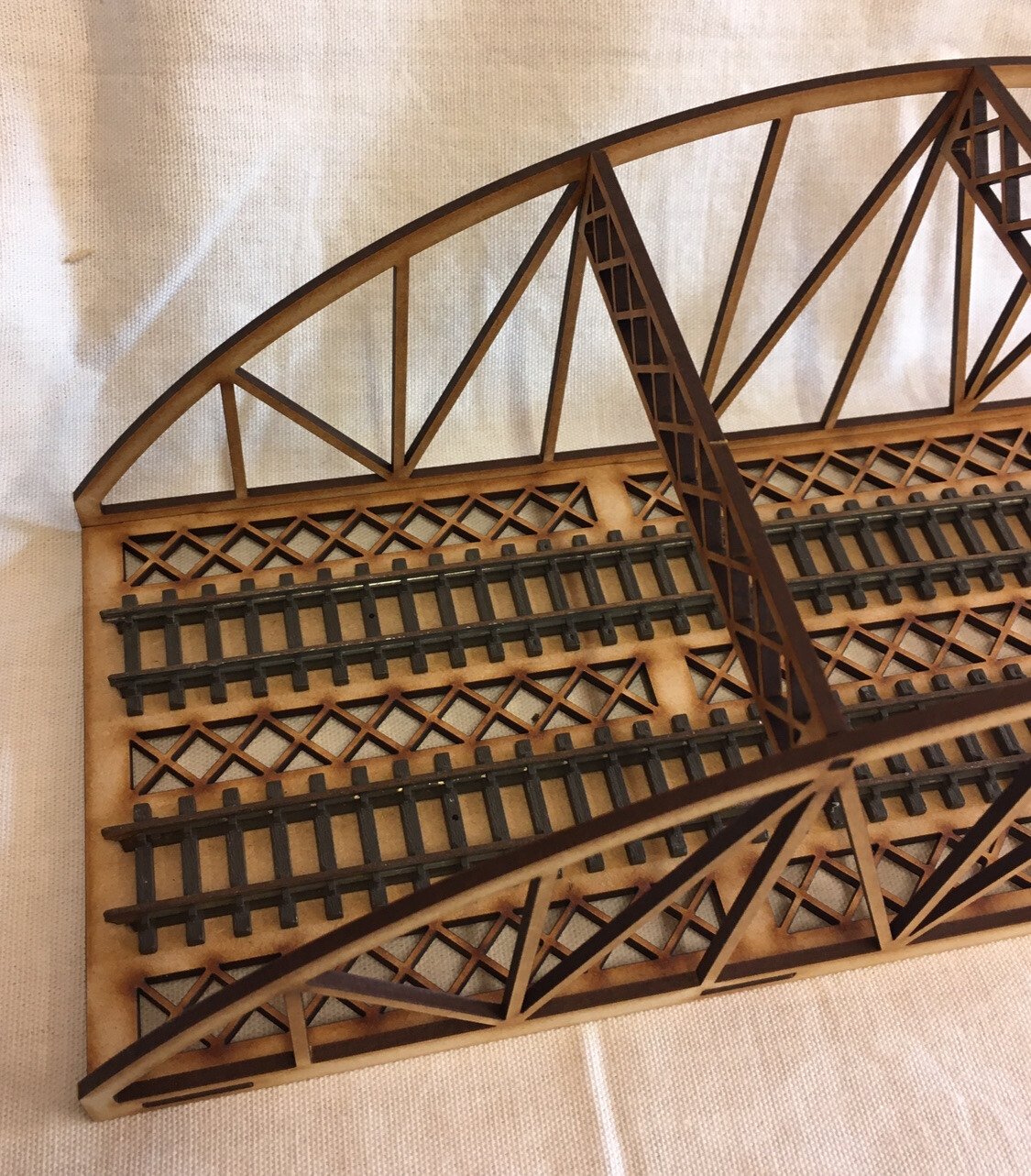 Double Track Bow String Train Bridge. OO/HO Gauge Railway Model Kit MDF ...