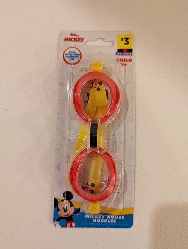 Disney Mickey Mouse Kids Swim Goggles Adjustable Strap Ages 3+ New | eBay