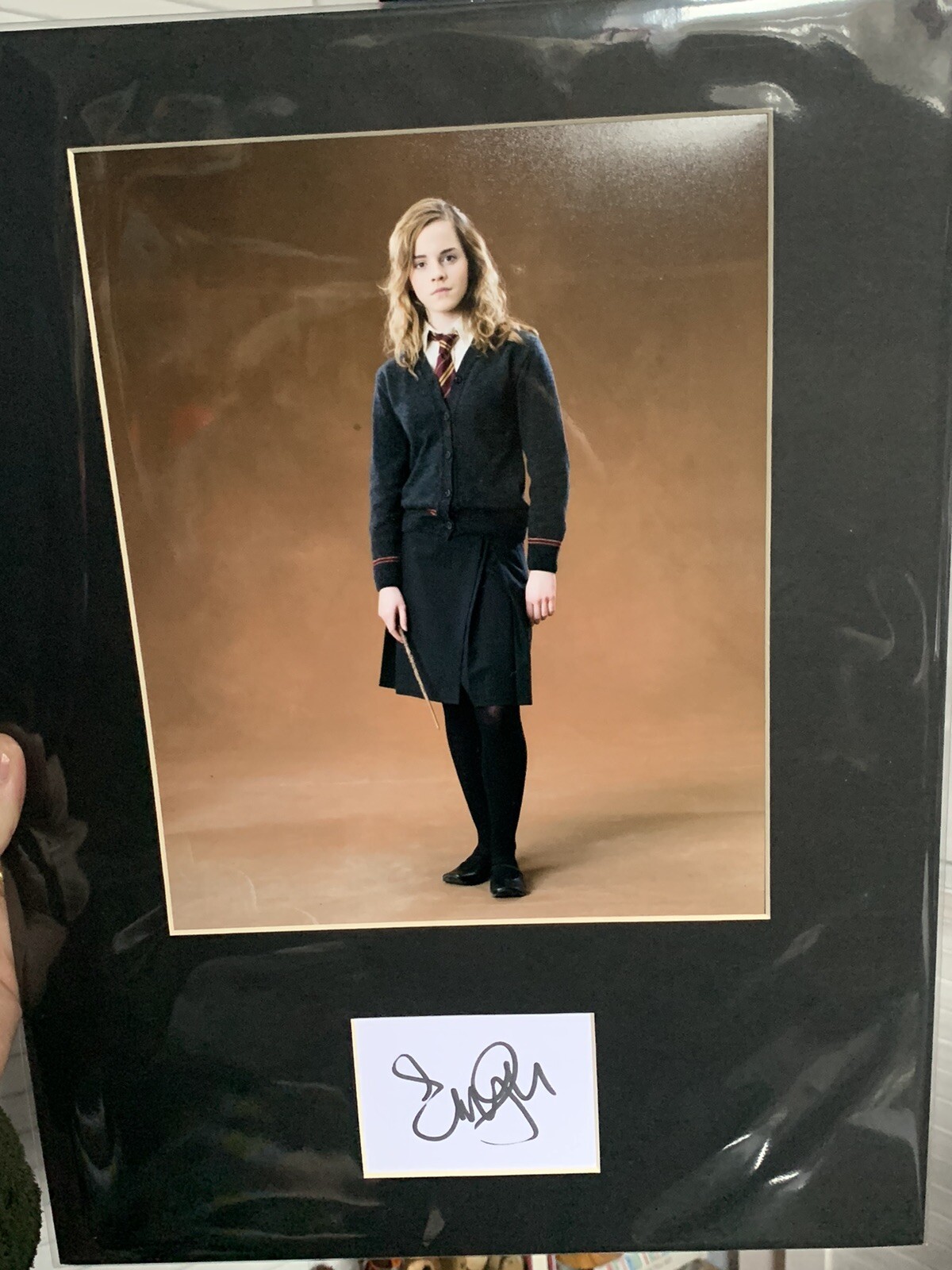 Emma Watson Signed 16x12 Harry Potter photo and card mounted autograph ...