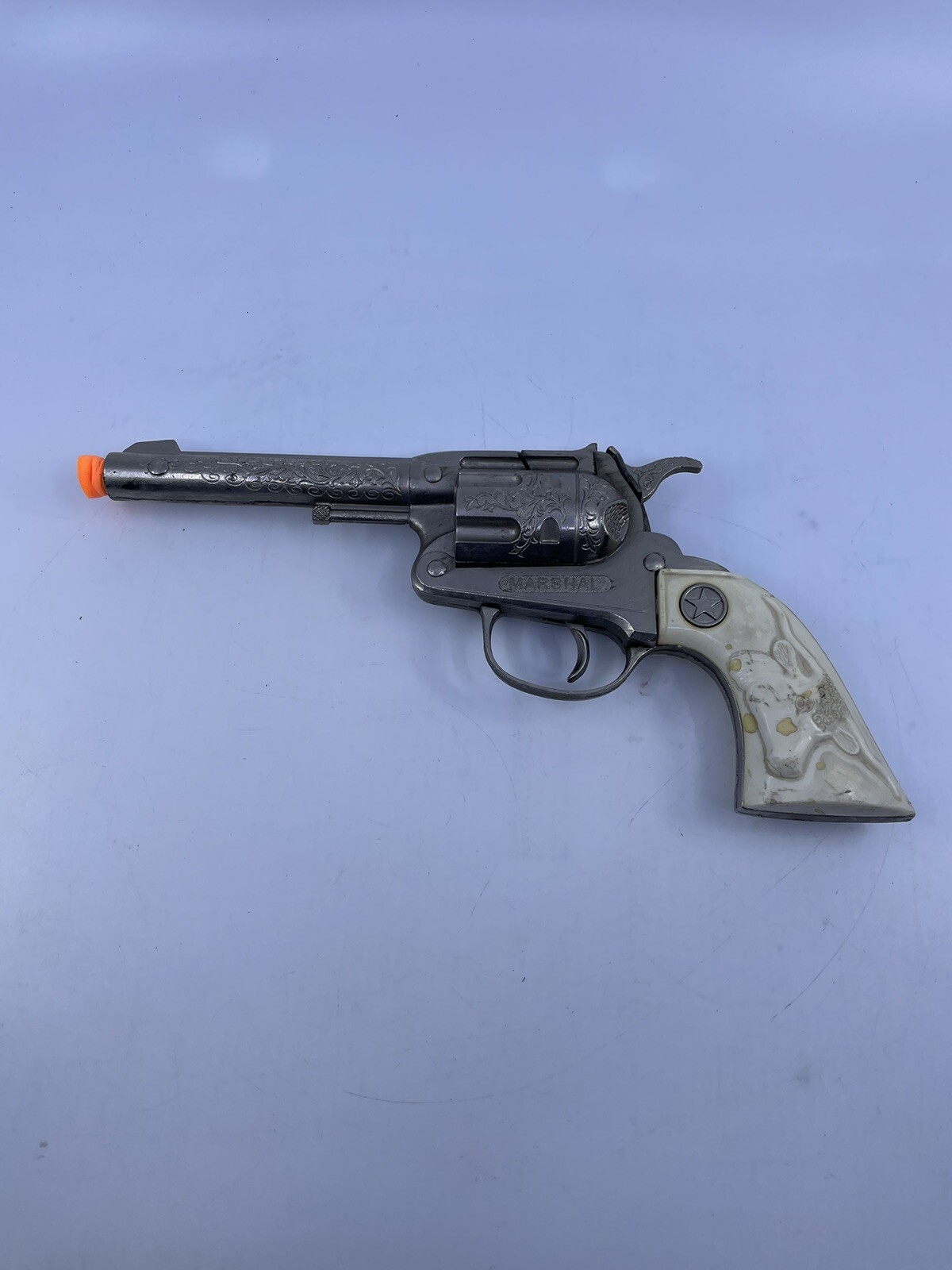 Vintage 1960s Hubley Marshall Cap Gun – White Steer Head Grips – 10” | eBay