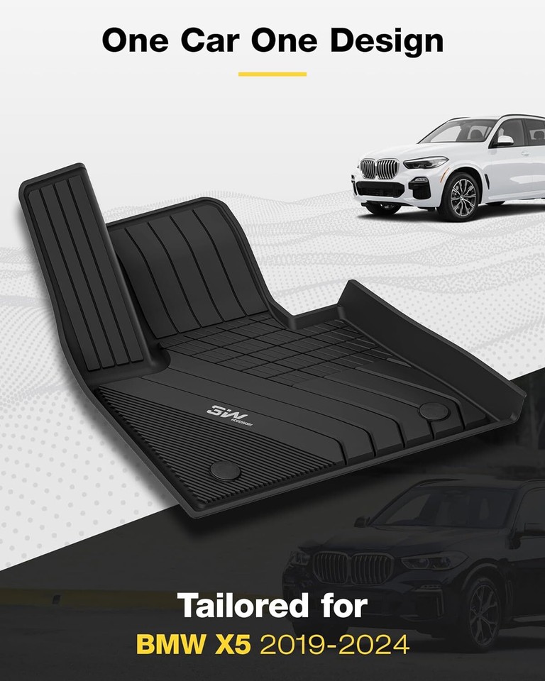 3W Floor Mat for BMW X5 2014-2026 All Weather Custom Fit Car Floor ...