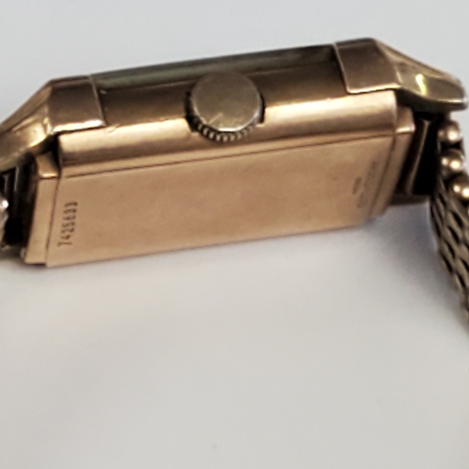 ART DECO Mens Bulova 21 Jewels 7AK. 14k Rose Gold Filled. Salmon Dial ...