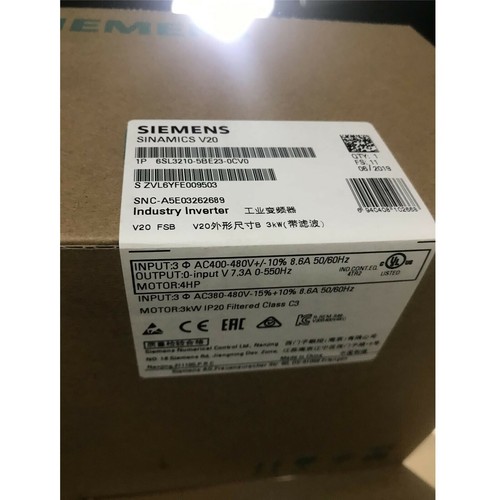 NEW SIEMENS Inverter 6SL3210-5BE23-0CV0 AC400-480V 3Kw 7.3A 1 year ...