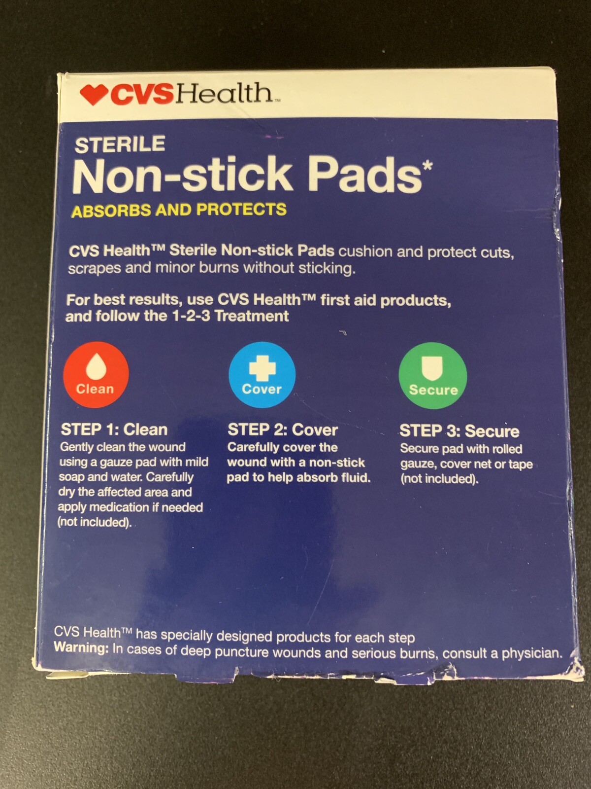 CVS Sterile Non-Stick Pads 25ct 3in. x 4in. Cushions, Absorbs ...