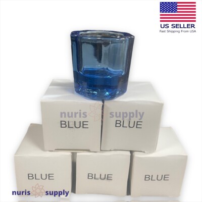6 Pack Dental Glass Dappen Dish Blue Color Prophy Accessories Mixing ...