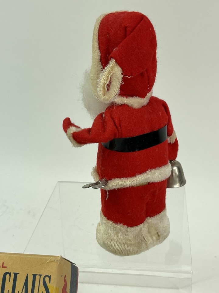 Vintage ALPS Japan Mechanical Bell Ringer Santa Claus Original Box Mint ...