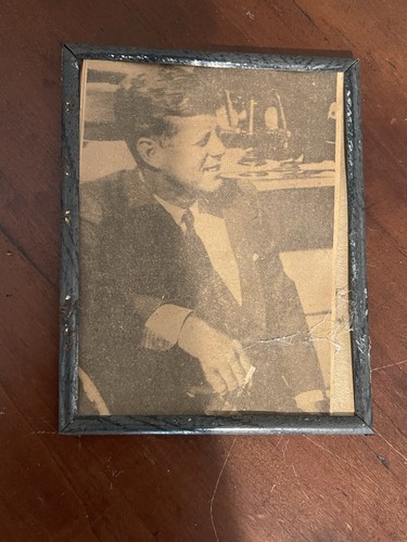 Vintage framed newspaper clipping of John F. Kennedy, 35th President | eBay