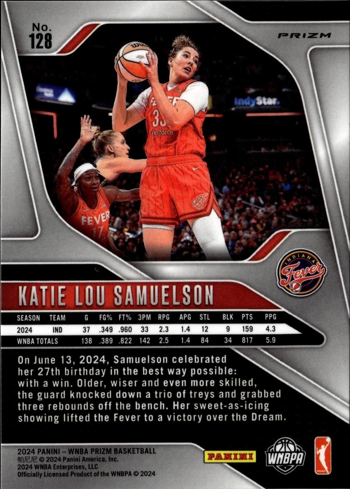 2024 Panini Prizm WNBA Orange Prizms Katie Lou Samuelson Card #128 | eBay