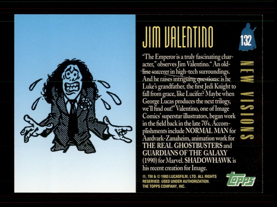 132 Jim Valentino Star Wars Galaxy Topps 1993 Trading Card TCG CCG | eBay