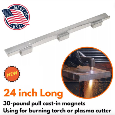 24" Magnetic Torch Guide Tool Plasma Cutter Straight Line Cut Pipe ...