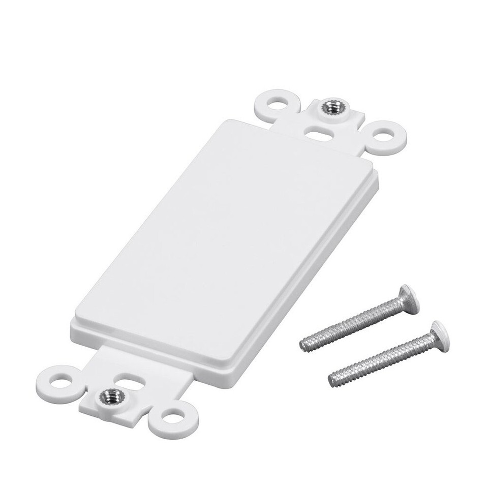 5 Pcs Blank Decora Filler Insert Wall Plate Cover Plastic Smooth 1-Gang ...