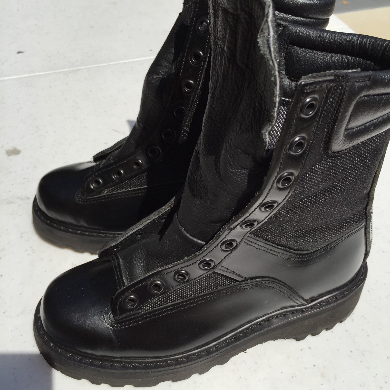 New All-American Boot Mfg Police Military Leather Boots Style 1610 Size ...