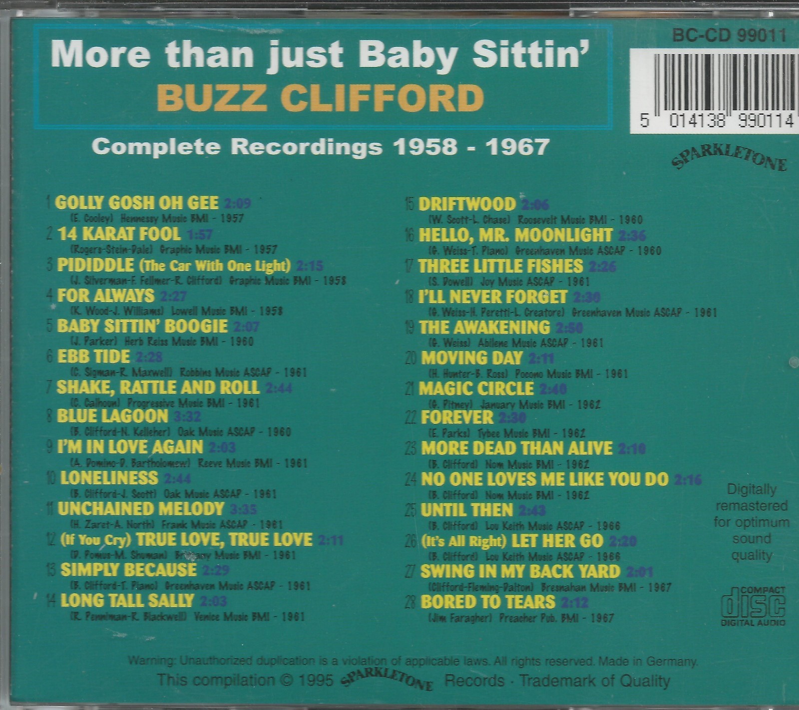 BUZZ CLIFFORD - CD - More Than Just Baby Sittin' - BRAND NEW | eBay